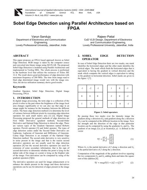 Sobel Edge Detection Using Parallel Architecture Based On Fpga 9165