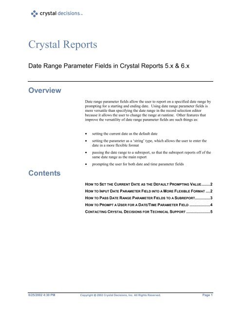 Crystal Reports crystal-reports