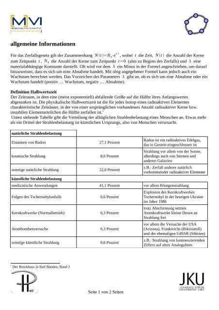 allgemeine Informationen