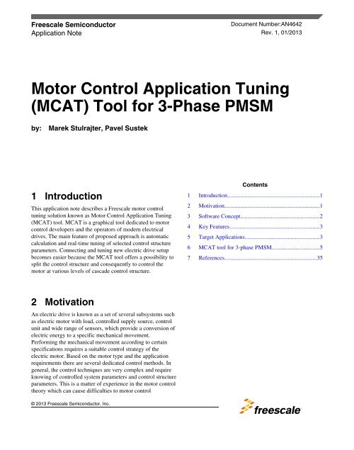 Motor Control Application Tuning (MCAT) Tool for 3-Phase ... - EEWeb