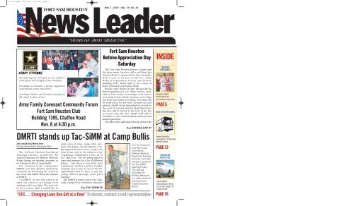 DMRTI stands up Tac-SiMM at Camp Bullis - Fort Sam Houston ...