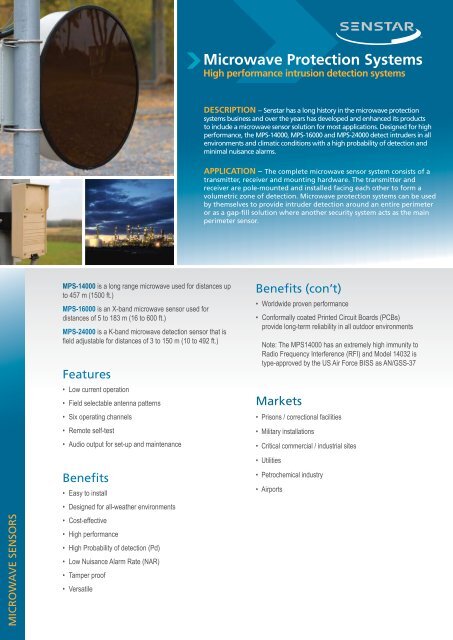 Microwave Protection Systems - Senstar