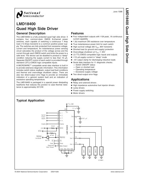 LMD18400 Quad High Side Driver - Farnell