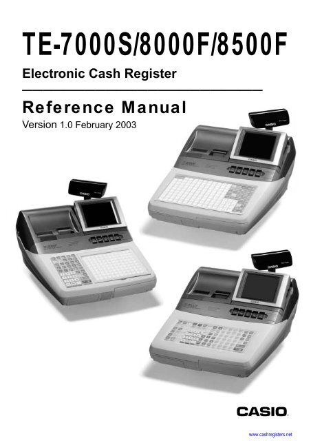 Reference Manual - Cash Registers