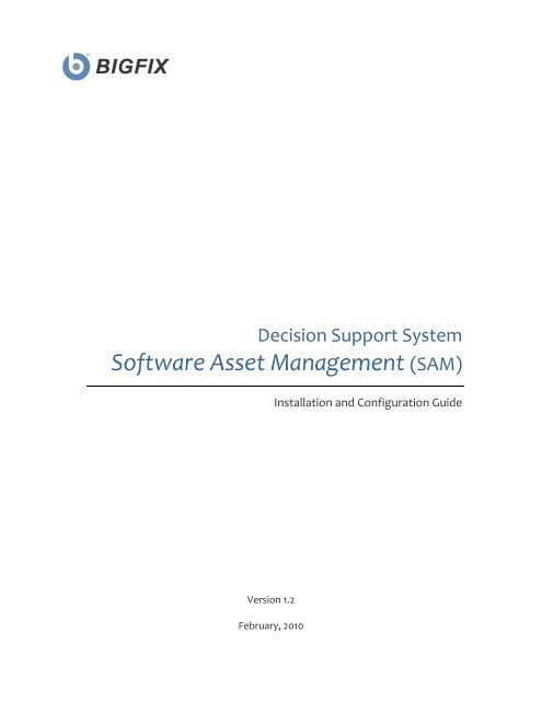 Installation and Configuration Guide - BigFix Download Center