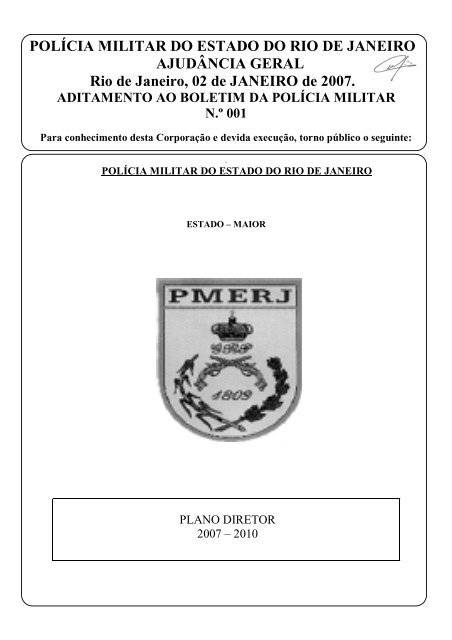 Plano Diretor da PMERJ