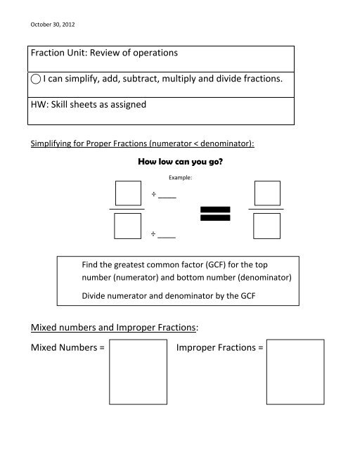 Fraction-Unit-notes