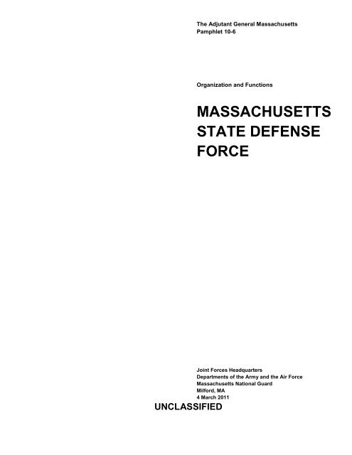 massachusetts state defense force - STATES - The National Guard