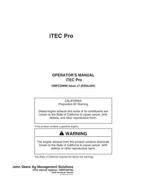 iTEC Pro - StellarSupport - John Deere