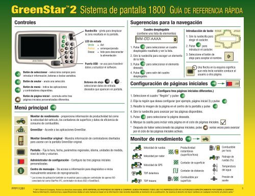 GreenStar™2 Sistema de pantalla 1800 GUÍA DE ... - StellarSupport
