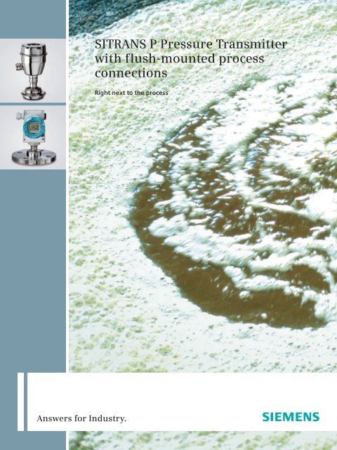SITRANS P Pressure Transmitter with flush-mounted process ...