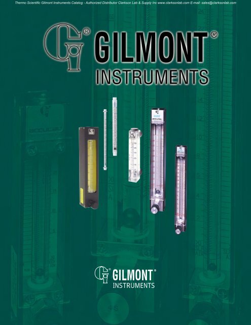 Thermo Scientific Gilmont Instruments Catalog - Clarkson ...