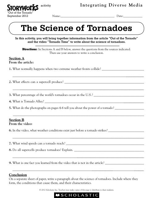 The Science of Tornadoes - Storyworks Magazine - Scholastic