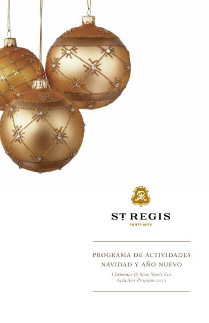 PROGRAMA DE ACTIVIDADES NAVIDAD y AñO NUEVO