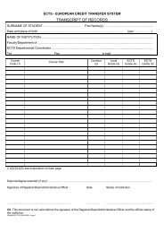 ERASMUS TRANSCRIPT OF RECORDS