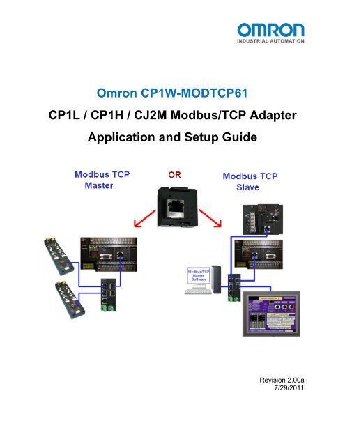 Omron CP1W-MODTCP61 CP1L / CP1H / CJ2M Modbus/TCP ...