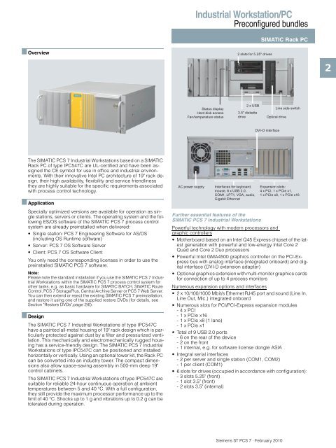 Industrial Workstation/PC 2 - Siemens Industry Online Support