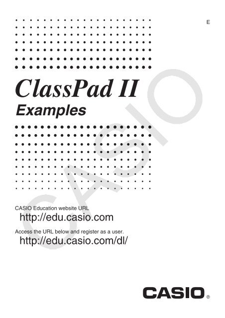 ClassPad fx-CP400 Examples - Casio