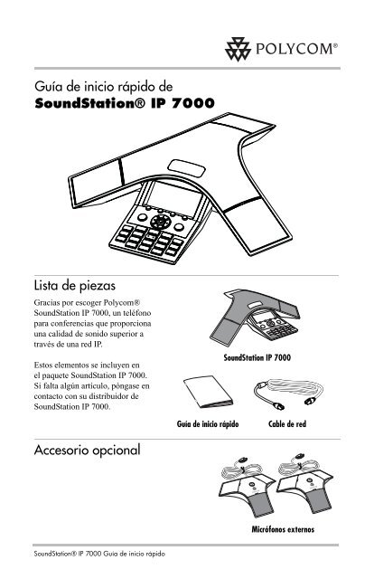 SoundStation IP 7000 Quick Start Guide - Polycom