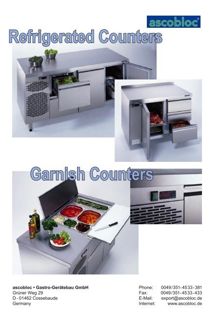 Refrigerated Counters Garnish Counters