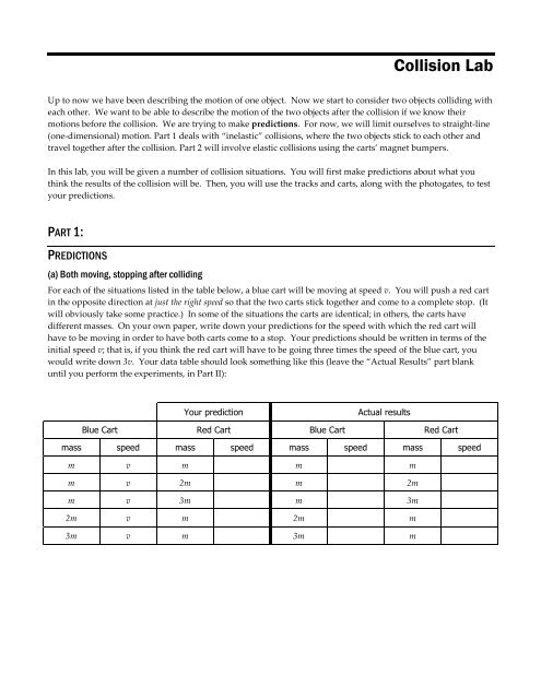 Collision Lab - Teacher