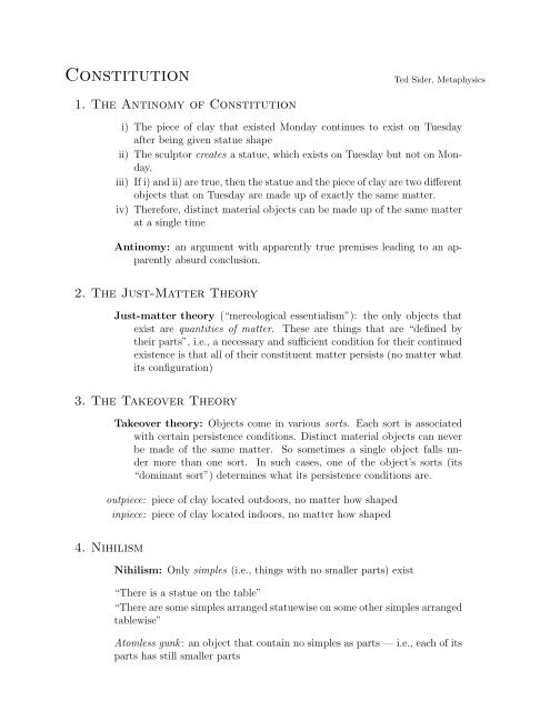 Constitution - Ted Sider