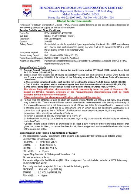 HINDUSTAN PETROLEUM CORPORATION LIMITED