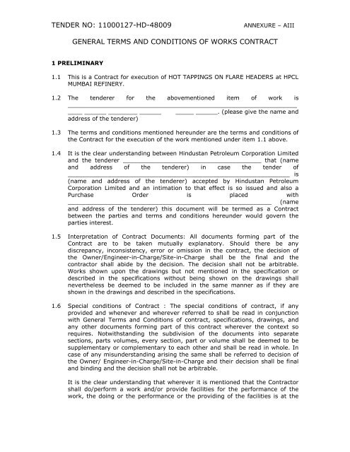 Annexure AIII- General Terms adn Conditions of Works Contract.pdf