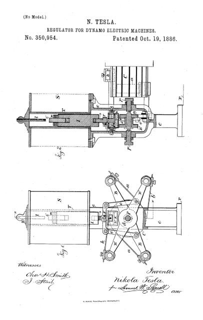 Tesla Regulator for Dynamo Electric Machines - Tesla Science.net