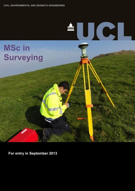 MSc Surveying Brochure - Geomatics @ UCL