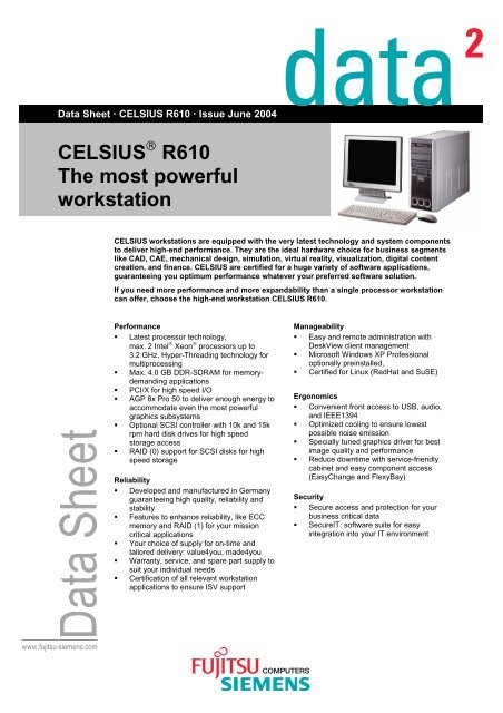 CELSIUS R610 The most powerful workstation - Fujitsu UK
