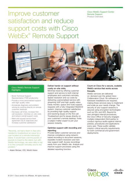 WebEx Remote Support