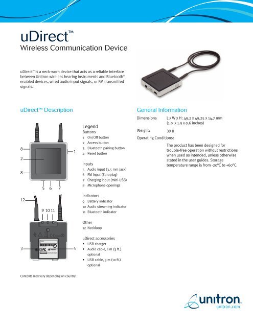 Unitron - uDirect - Data Sheet - English - PDF