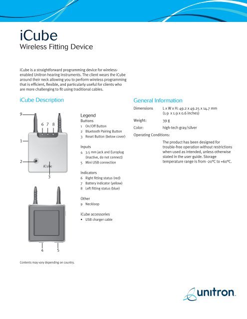 Unitron - iCube - Data Sheet - English - PDF
