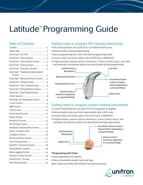 Unitron US - Latitude - Programming Guide - English - PDF