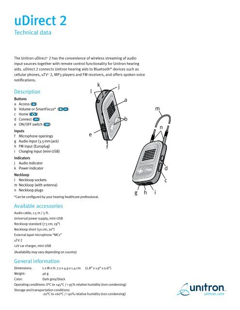 uDirect 2 Datasheet - Unitron