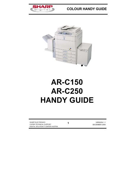 AR-C150 AR-C250 HANDY GUIDE