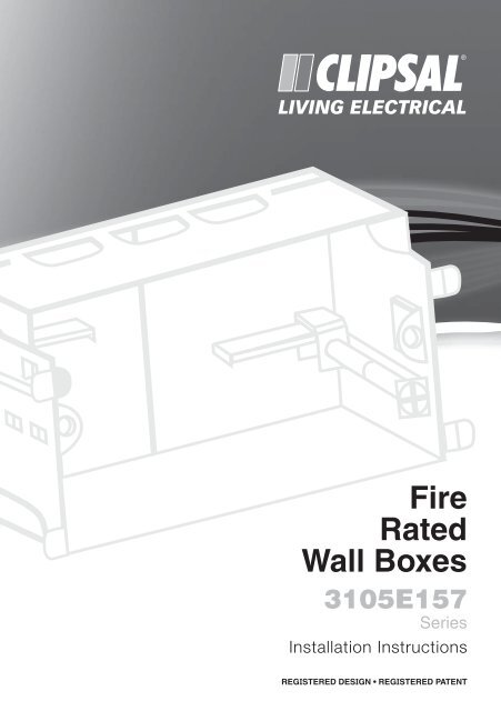 F2076, 3105E157, Fire Rated Wall Boxes - Clipsal