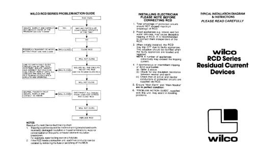 Wilco RCD Residual Current Devices - Clipsal