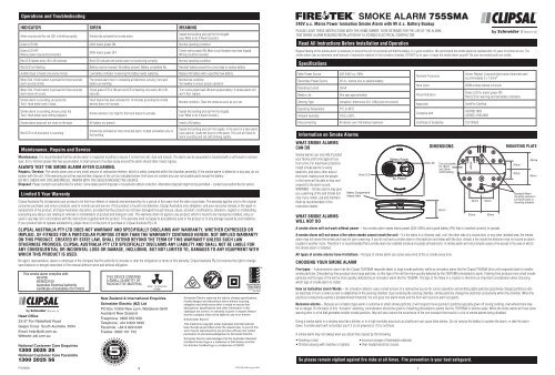Clipsal Smoke Alarms Instructions | Lipstutorial.org