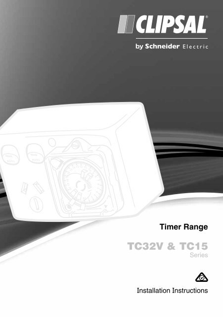 Installation Instructions - F339/03 - TC32V & TC15 Series ... - Clipsal