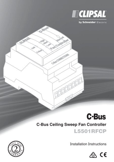 F2228 - L5501RFCP C-Bus Ceiling Sweep Fan Controller ... - Clipsal
