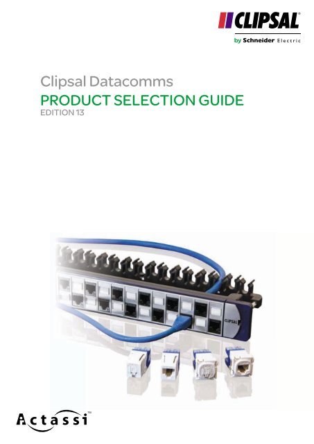 Clipsal Datacomms Product Selection Guide Edition 13, 22108