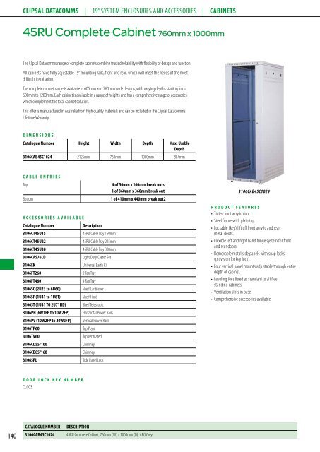 140 CLIPSAL DATACommS | 1