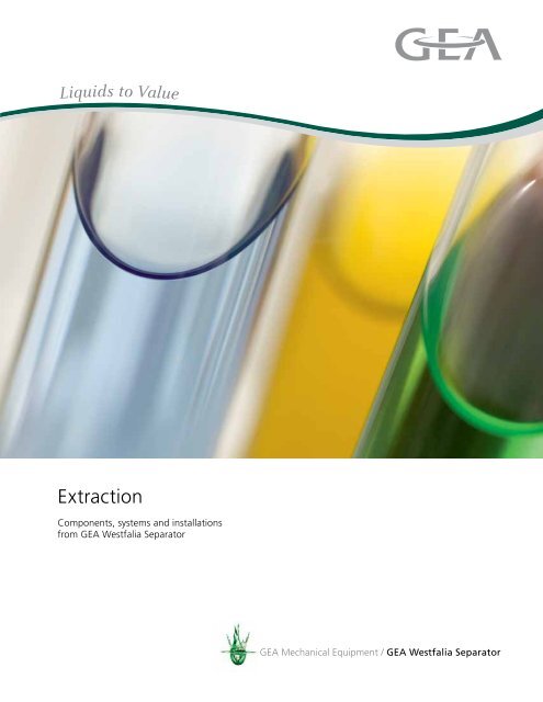 Extraction - GEA Westfalia Separator