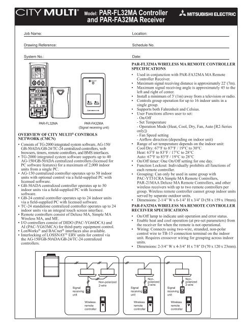 PAR-FL32MA and PAR-FA32MA Submittal - MyLinkDrive