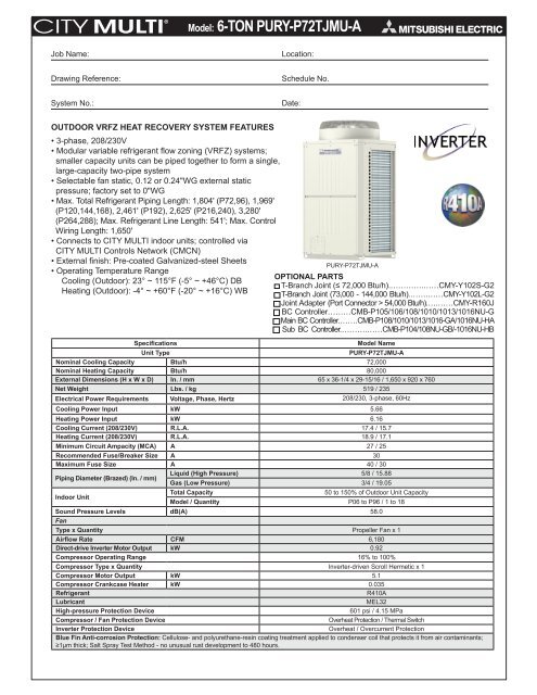 Model: 6-TON PURY-P72TJMU-A - MyLinkDrive