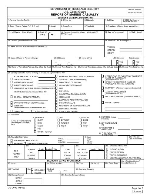 CG-2692 - U.S. Coast Guard