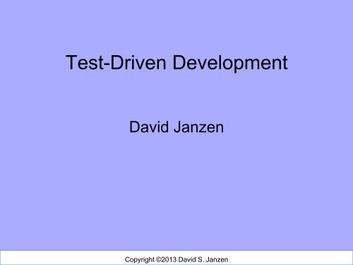 Test-Driven Development