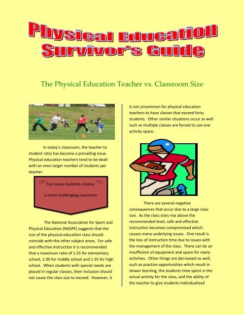 Physical Education Newsletter - Rowan